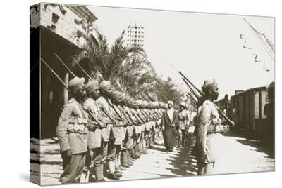 Emir Faisal at Lydda Station, Palestine, with Sir Herbert Samuel, 1920 ...