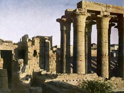 Ruins of portico at the Temple of Luxor, Egypt Giclee Print - English ...