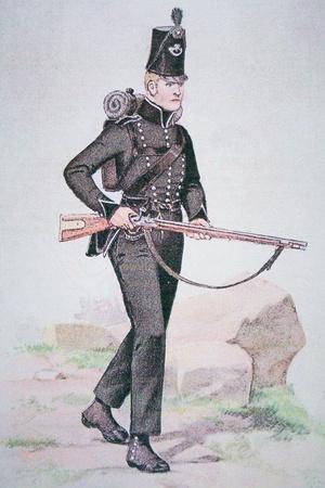 'Private of the 95th Rifles, C.1810, Armed with the Baker Rifle ...