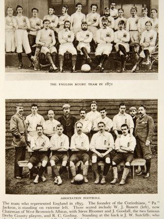 'English Rugby Team in 1871 and Association Football Representatives in ...