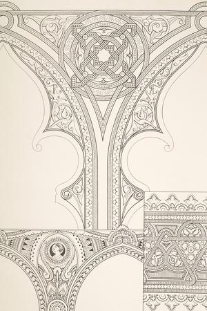 'Vintage Victorian Textile Pattern Design' Giclee Print - English | Art.com