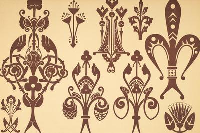 'Vintage Victorian Textile Pattern Design' Giclee Print - English | Art.com