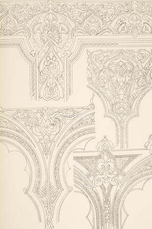 'Vintage Victorian Textile Pattern Design' Giclee Print - English | Art.com