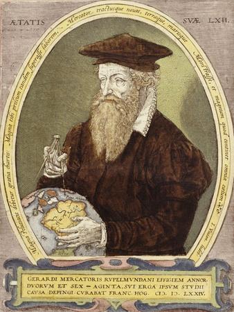 'Engraved Portrait of Gerard Mercator, 1602' Giclee Print | Art.com