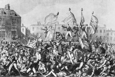'Engraving Depicting the Peterloo Massacre' Giclee Print | Art.com