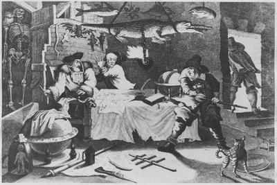 'Engraving of Men Raiding a Magician's Laboratory' Giclee Print | Art.com