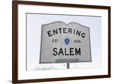 'Entering Salem Road Sign, Massachusetts, Usa, 03.16.2014' Photographic ...