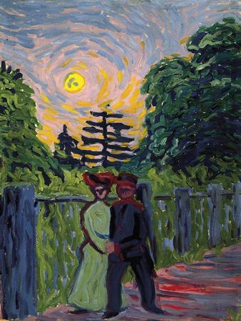 'Moonrise - Soldier and Maiden' Giclee Print - Ernst Ludwig Kirchner ...