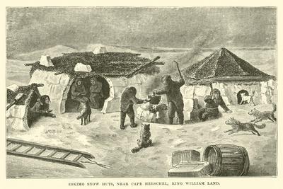 Eskimo Snow Huts, Near Cape Herschel, King William Land Giclee Print ...