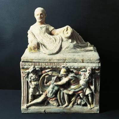 Etruscan Civilization, Urn Depicting Duel Between Eteocles and ...
