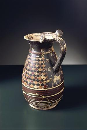 Etruscan Olpe, from Veii, Rome Province, Italy, 7th Century B.C. Giclee ...