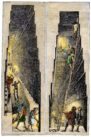 'European Visitors Exploring the Chamber inside the Great Pyramid of ...