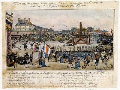 'Execution of Robespierre and His Accomplices, 1794' Giclee Print | Art.com