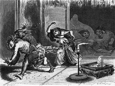 'Exorcising Demons in Japan' Art Print | Art.com