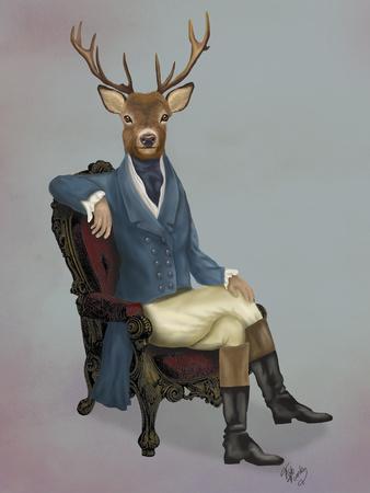 'Distinguished Deer Full' Art Print - Fab Funky | Art.com