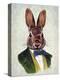 'Rabbit in Green Jacket' Art Print - Fab Funky | Art.com
