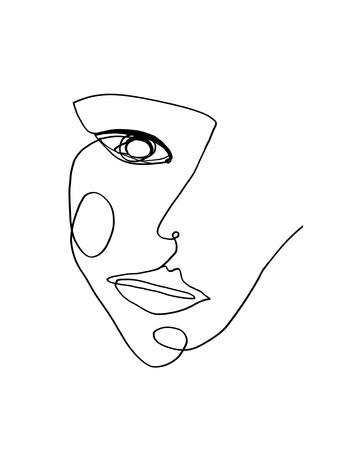 'Face Line 2' Art Print - Design Fabrikken | Art.com