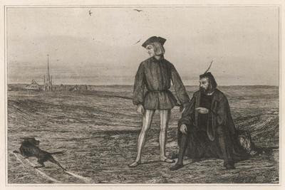 Faust and Black Dog Art Print | Art.com