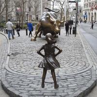 'Fearless Girl Wall Street' Photographic Print | Art.com