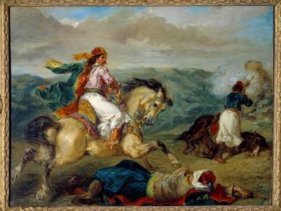 'An Episode of the War in Greece. Painting by Eugene Delacroix (1798-1863), 1856. H S/T. Dim: 0 ...