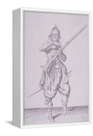 Figure in Military Clothing Holding a Musket and Wearing a Sword, 1607 ...