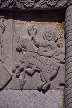 'Figure of Knight, Bas-Relief from Taxiarchis Church, Areopolis, Greece ...