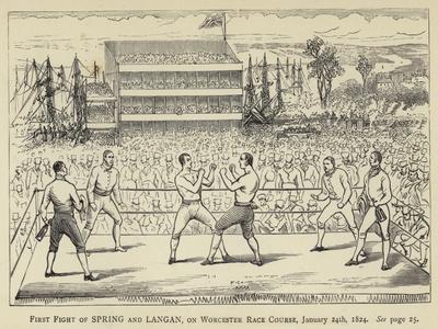 'First Fight of Spring and Langan, on Worcester Race Course, 24 January ...