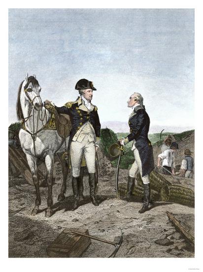 First Meeting of George Washington and Alexander Hamilton, Wearing ...