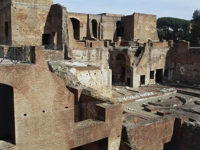 Flavian Palace, also known as Domus Flavia on Palatine Hill, Rome ...