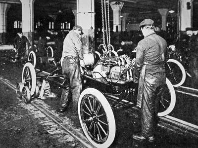 'Ford Motor Company Assembly Line, Detroit, C.1920' Photographic Print ...