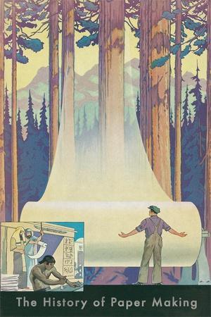 History of Paper Making, Egypt to Pine Forest Giclee Print - Found ...