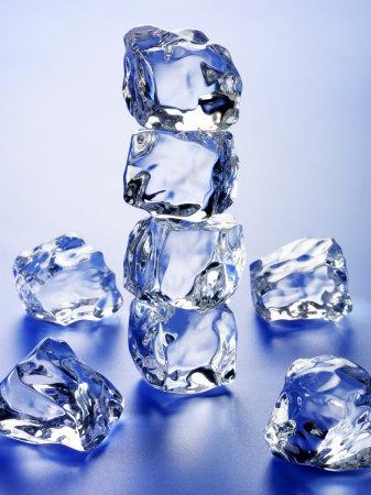 'Four Ice Cubes in a Pile, Individual Ice Cubes Beside Them ...