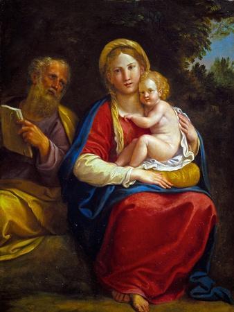 'The Holy Family (Oil on Copper)' Giclee Print - Francesco Albani | Art.com