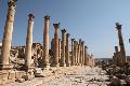 Ancient Roman stone road with a colonnade, Jerash, Jordan, Middle East ...
