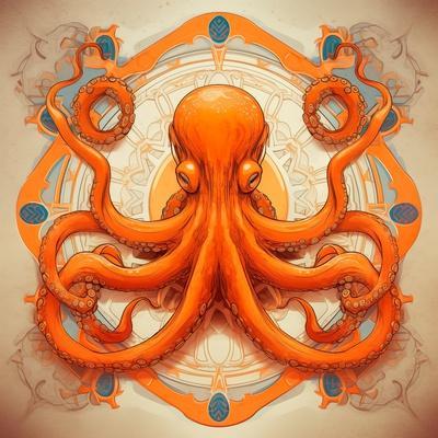 Octopus design. (AI Generated) Premium Giclee Print - Fred Lord | Art.com
