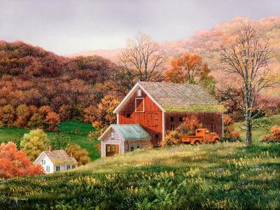 Hillside Farm Art Print - Fred Swan | Art.com