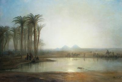 'An Oasis Near the Pyramids, Egypt' Giclee Print - Frederick Barry ...