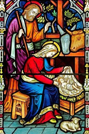 'Burnham Deepdale, the Nativity, Stained Glass Window, by Frederick ...