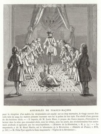 'Freemasons' Meeting, 18th Century' Giclee Print | Art.com
