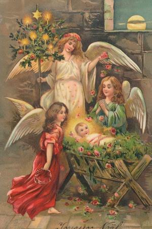 French Christmas Card Giclee Print | Art.com