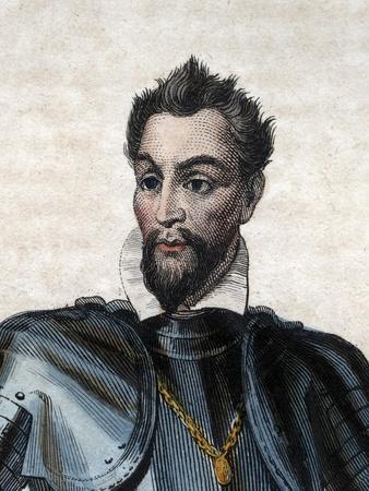 Portrait of Louis I de Bourbon, prince of Conde (1530-1569), Huguenot ...