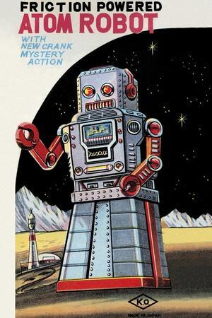 'Friction Powered Atom Robot' Art Print | Art.com