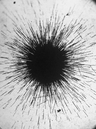 'Radioactivity of Radium is Revealed by a Tiny Speck Showing the Tracks ...