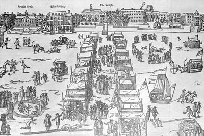 Frost Fair on the Frozen Thames Woodcut Giclee Print | Art.com