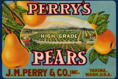'Fruit Crate Labels: Perry’s High Grade Pears; J.M. Perry and Company ...