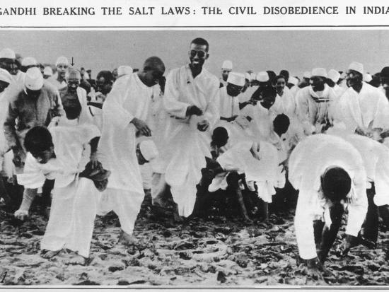 Gandhi Breaking the Salt Laws - Civil Disobedience Photographic Print ...