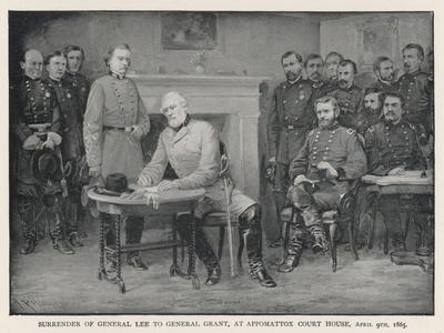 General Lee Surrenders to General Grant at Appomattox Court House ...