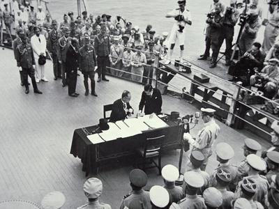 General Macarthur Reads Out the Terms of Surrender to Japanese ...