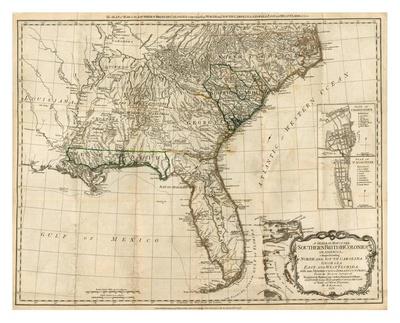 'General Map of the Southern British Colonies, in America, c.1776' Art ...