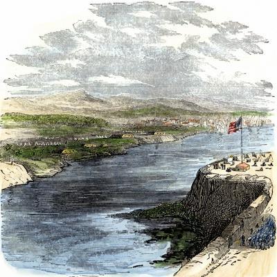 'General Zachary Taylor's Forces Camped on the Rio Grande, U.S.-Mexican ...